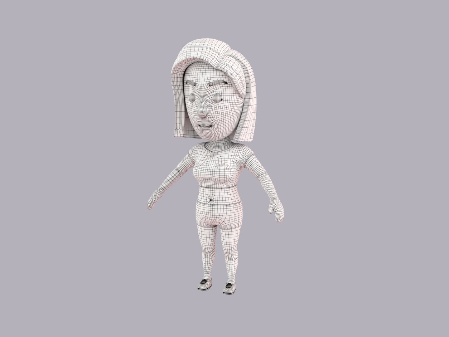 Cartoon Female Character Rigged 047 3D Model - TurboSquid 2379238