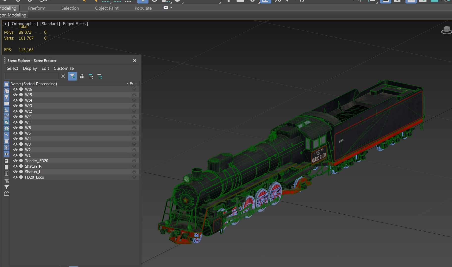 Locomotive FD 20 3D - TurboSquid 2298439