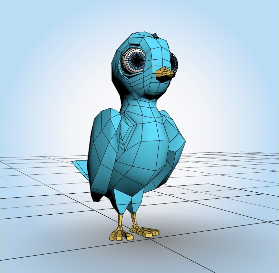 Blue Bird 3D Model - TurboSquid 1990790