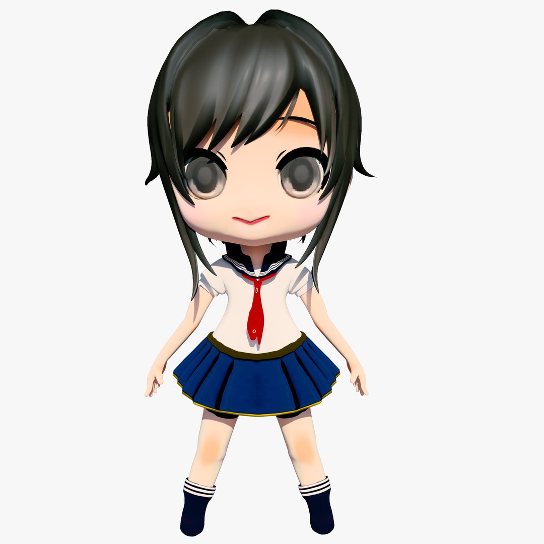 Ayano character yandere model - TurboSquid 1480396