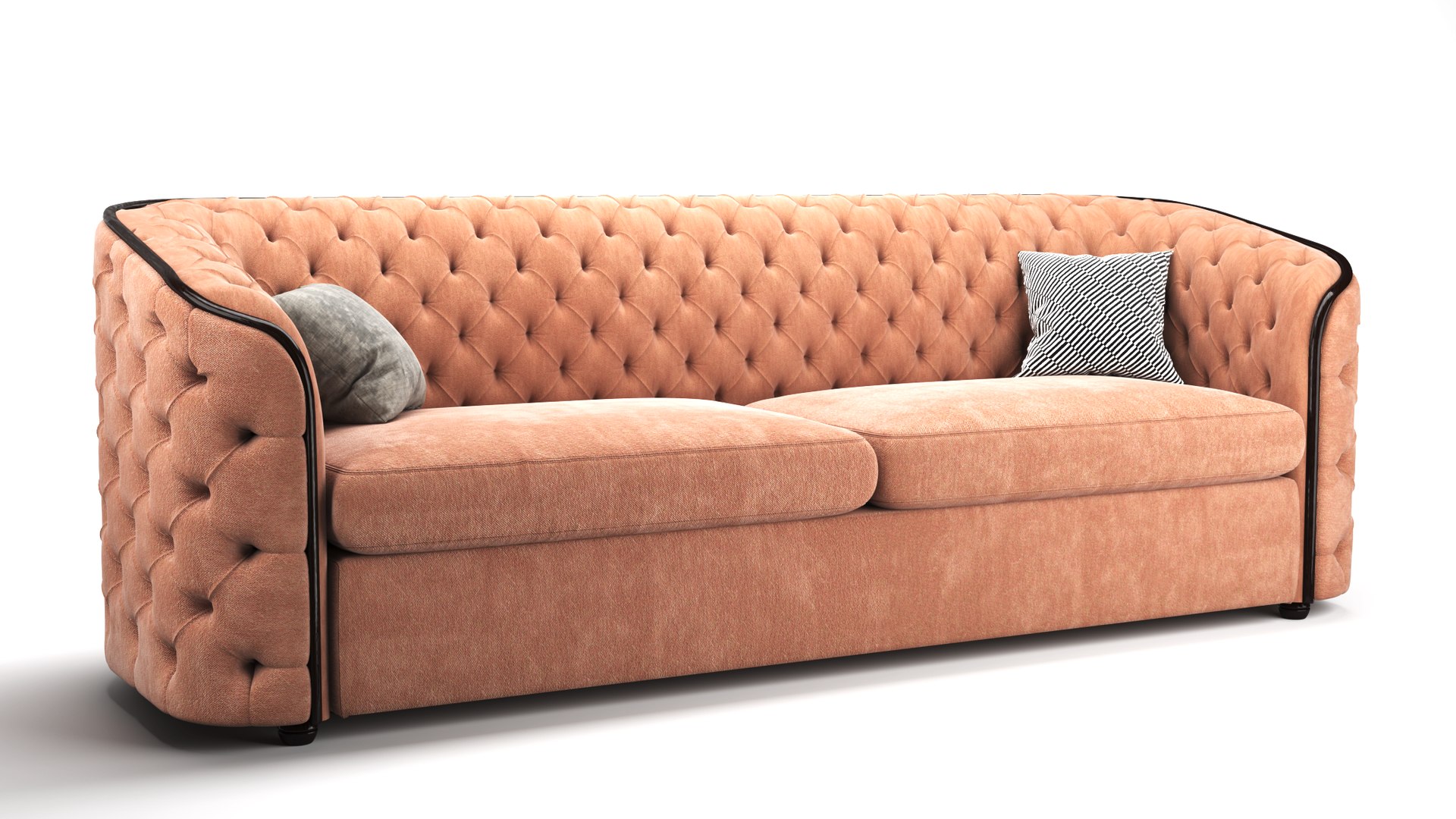 Modern Tufted Lounge Sofa FSo002-A 3D Model - TurboSquid 2349082