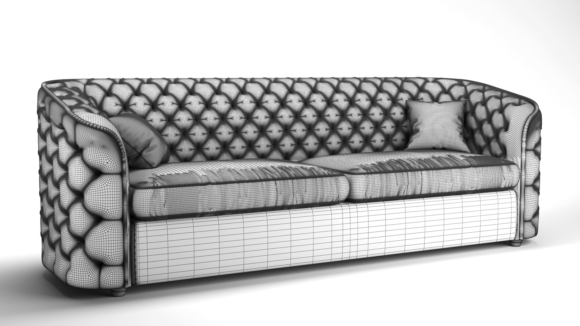 Modern Tufted Lounge Sofa FSo002-A 3D Model - TurboSquid 2349082