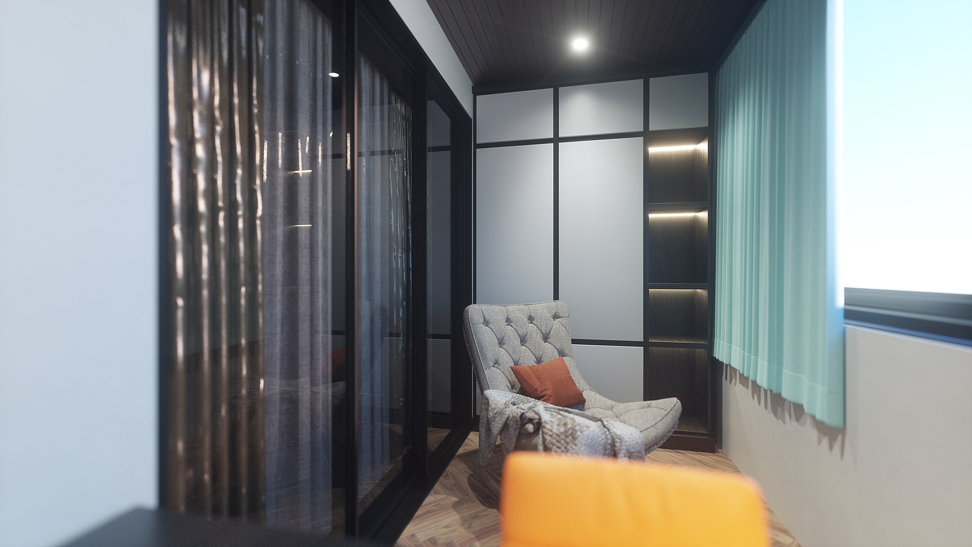 3D Balcony Reading Space Model - TurboSquid 2020401