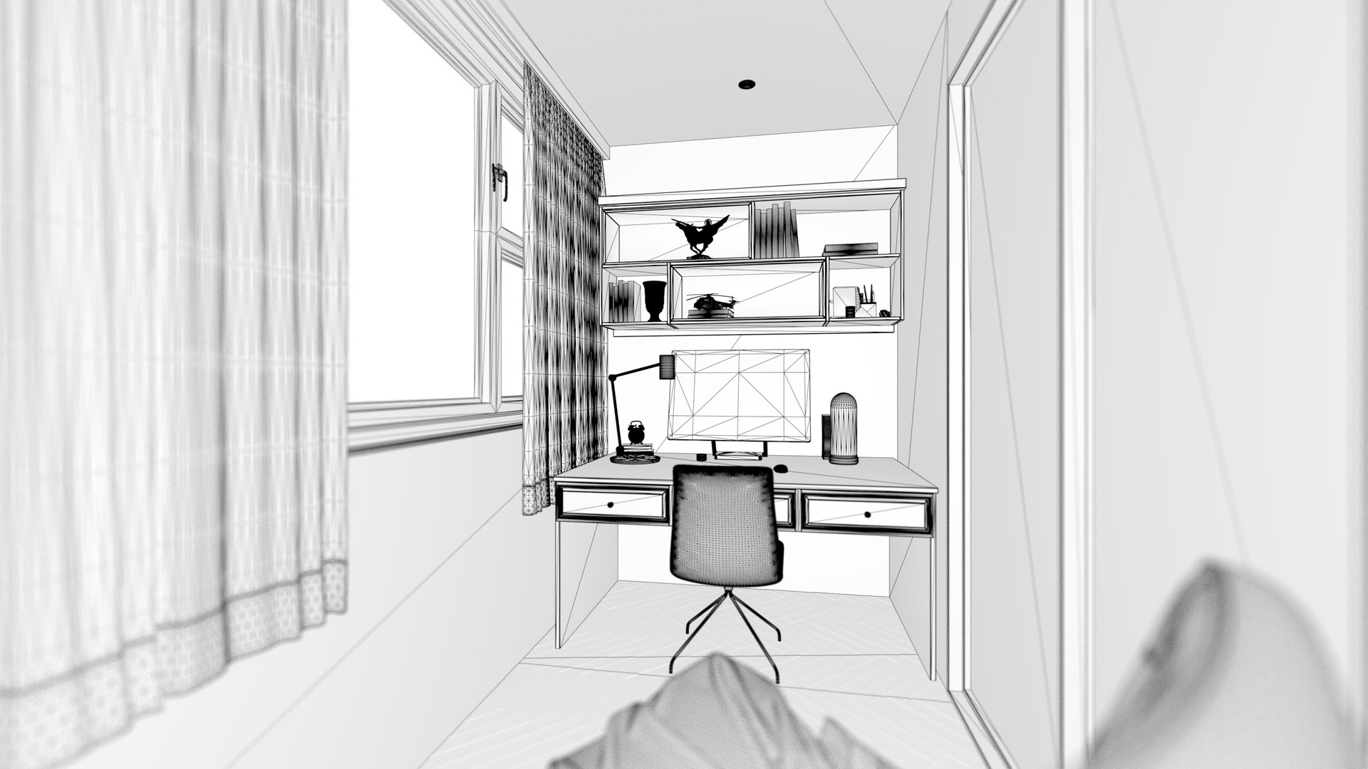 3D Balcony Reading Space Model - TurboSquid 2020401