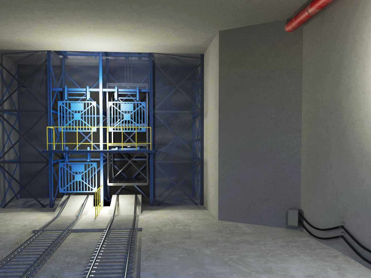 Underground Elevator 3d Max