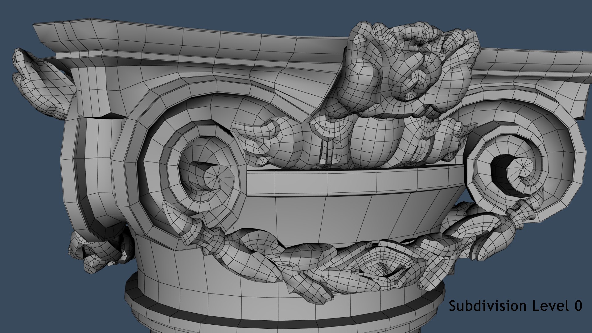 Roman Baroque Collumn 3D Model - TurboSquid 1492224