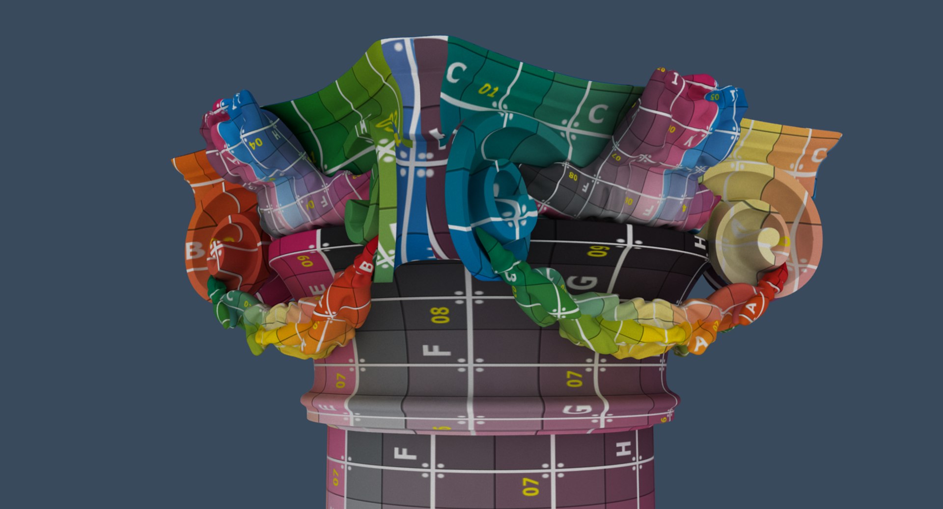 Roman Baroque Collumn 3D Model - TurboSquid 1492224