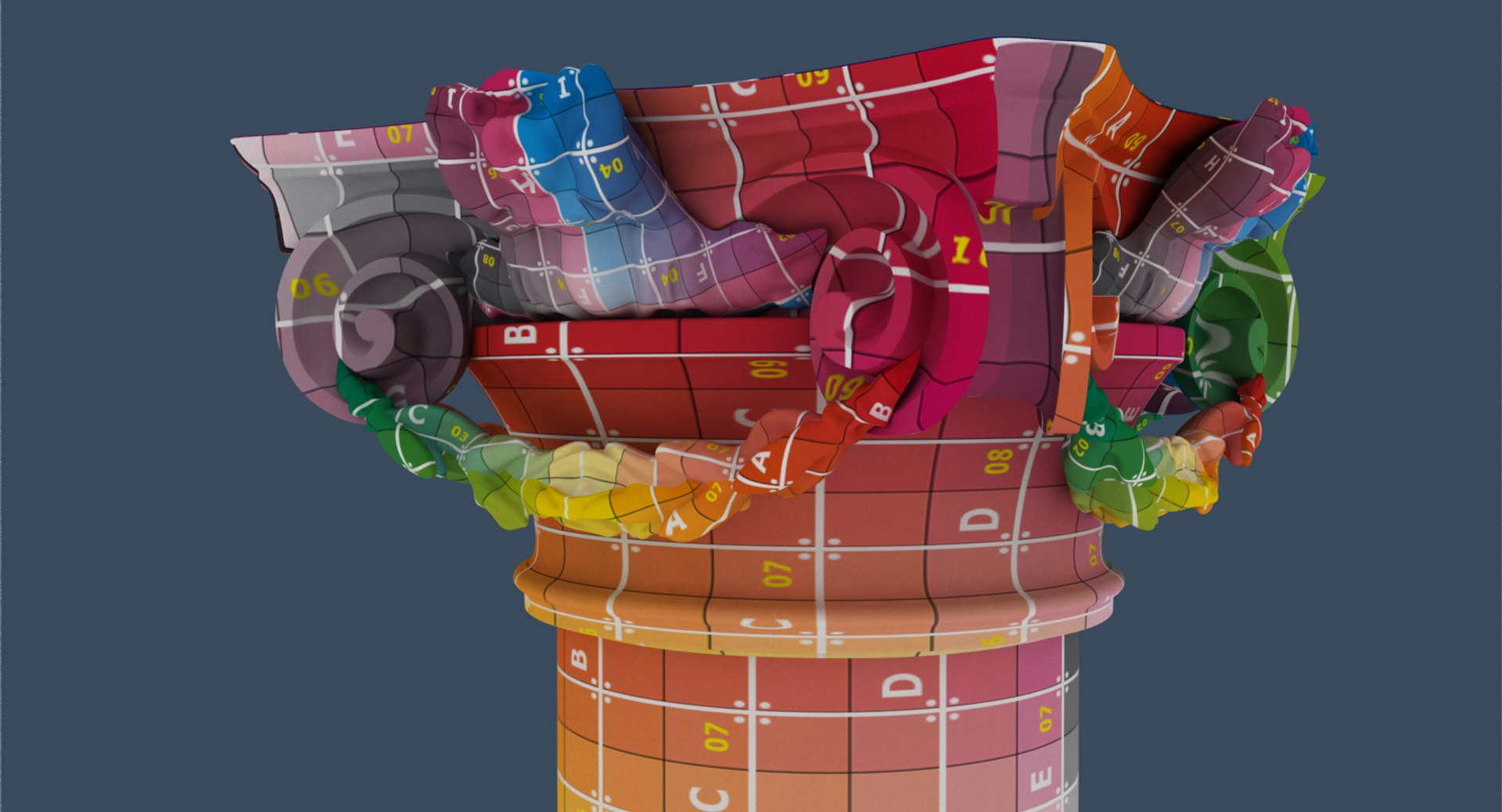 Roman Baroque Collumn 3D Model - TurboSquid 1492224