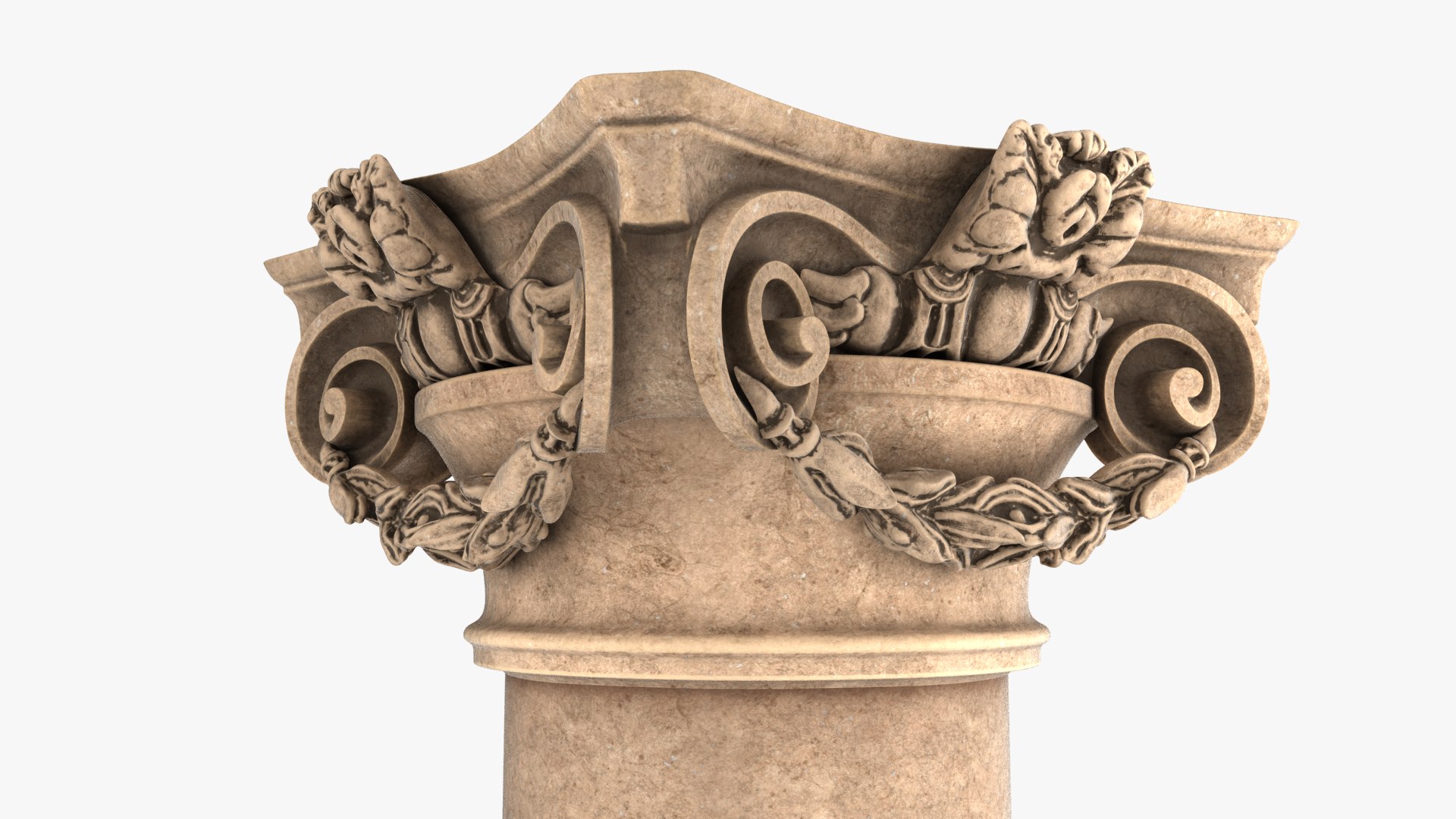 Roman Baroque Collumn 3D Model - TurboSquid 1492224