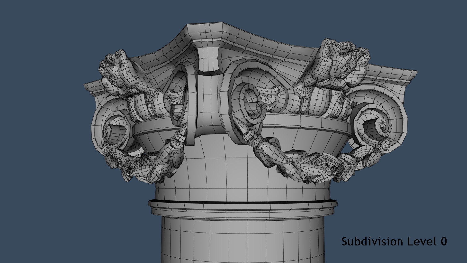 Roman Baroque Collumn 3D Model - TurboSquid 1492224