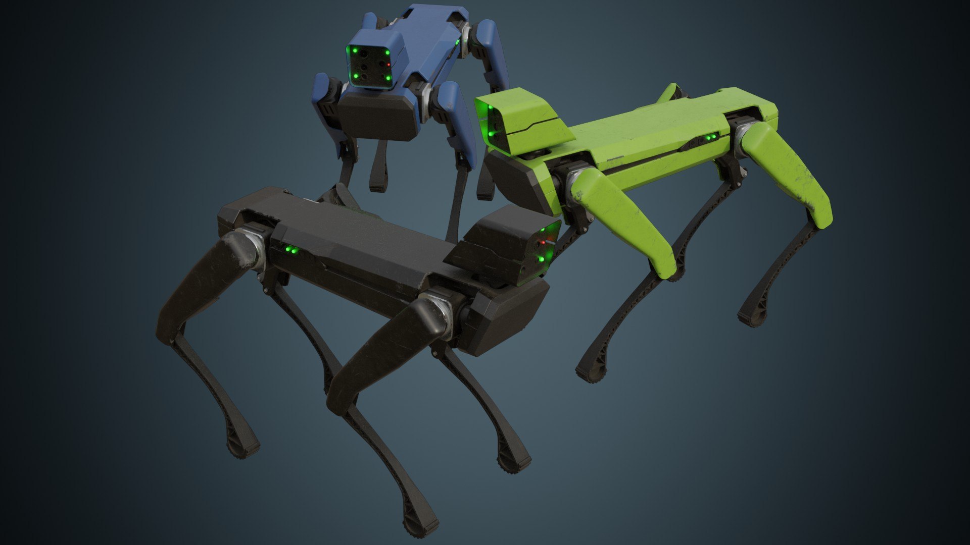 Robot Dog 1B 3D Model - TurboSquid 2189197