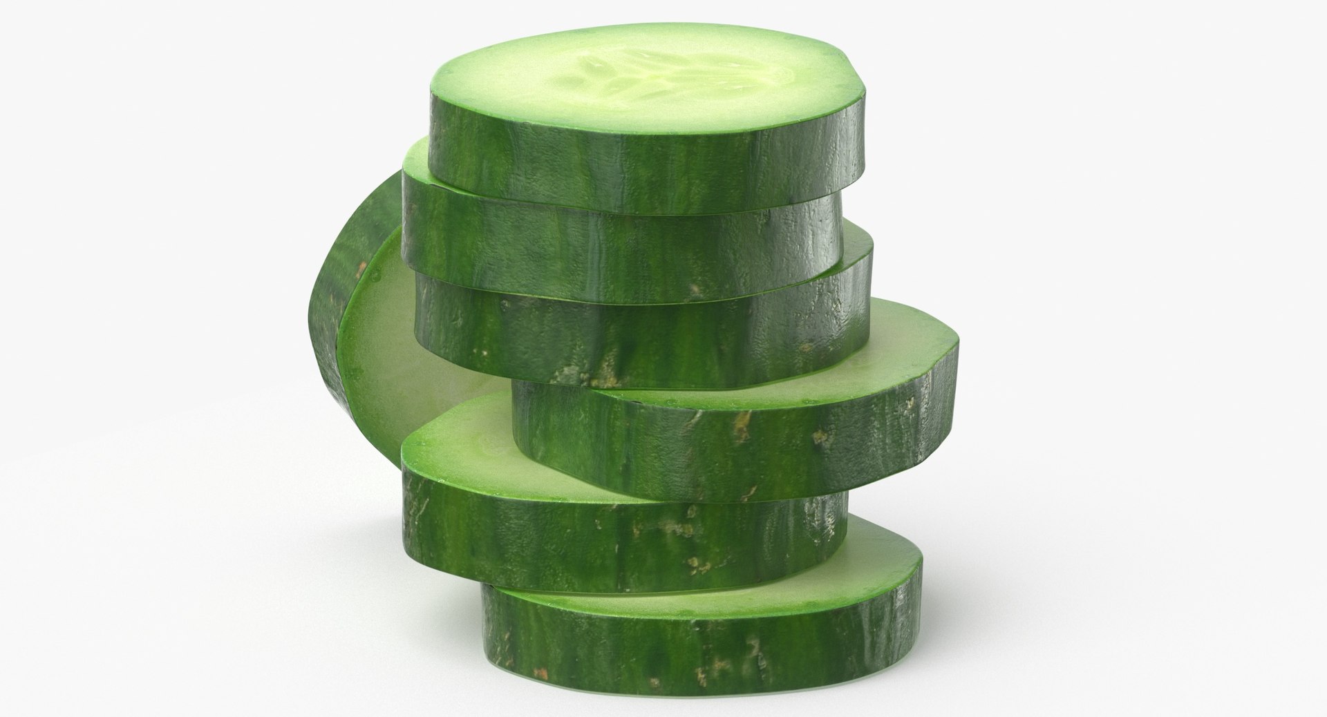 Prop 17 Cucumber Slices Type 02 Model - TurboSquid 2146761