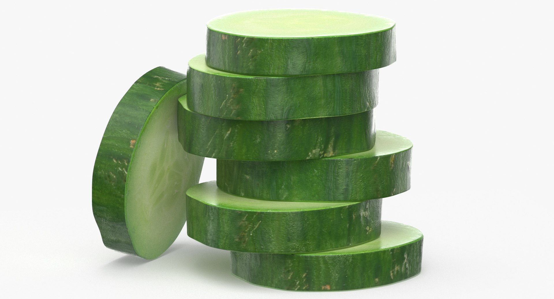 Prop 17 Cucumber Slices Type 02 Model - TurboSquid 2146761