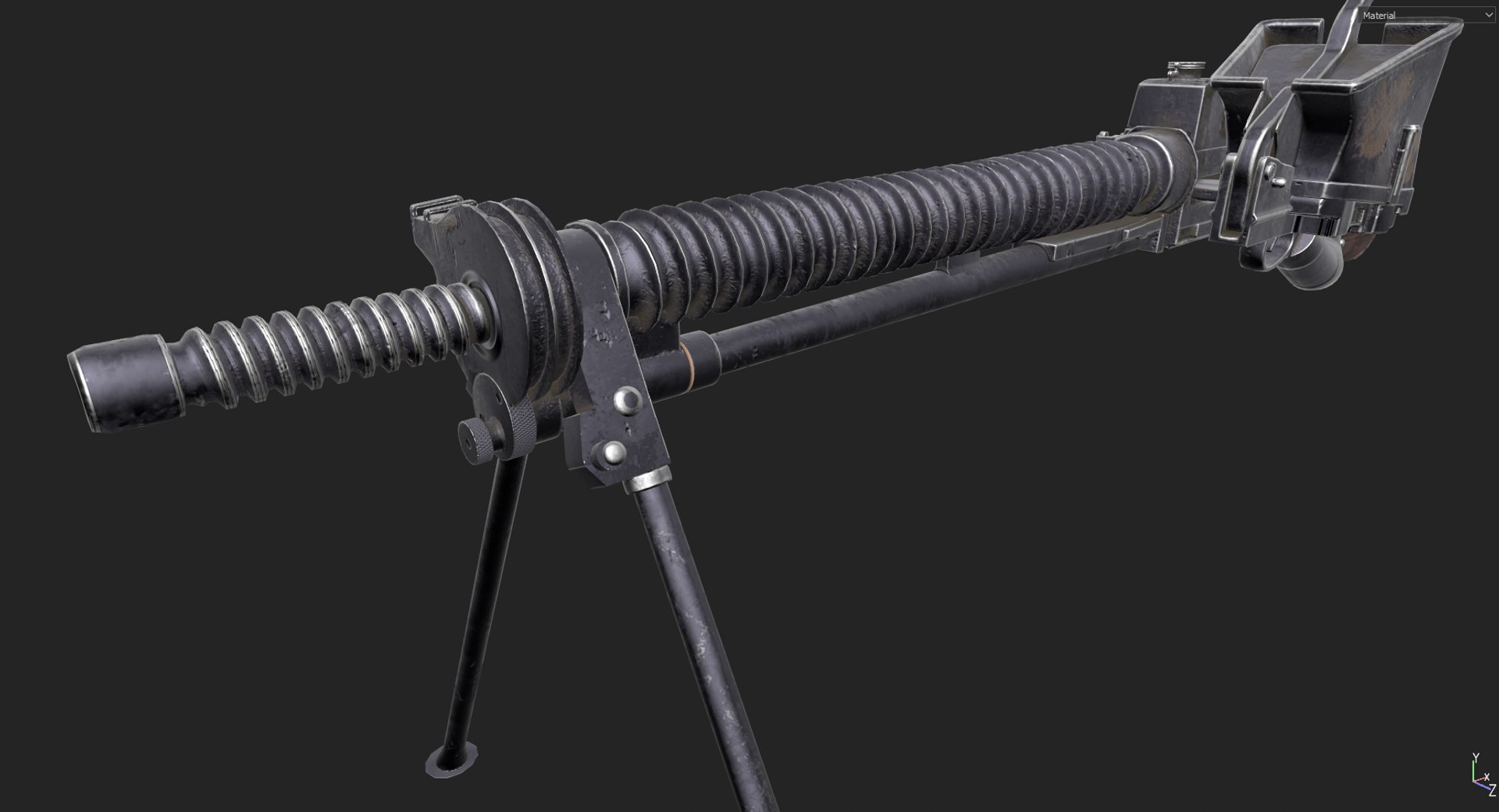3D Type 11 Japanese Light Machine Gun Model - TurboSquid 1900188