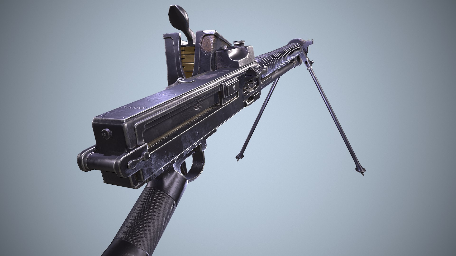 3D Type 11 Japanese Light Machine Gun Model - TurboSquid 1900188