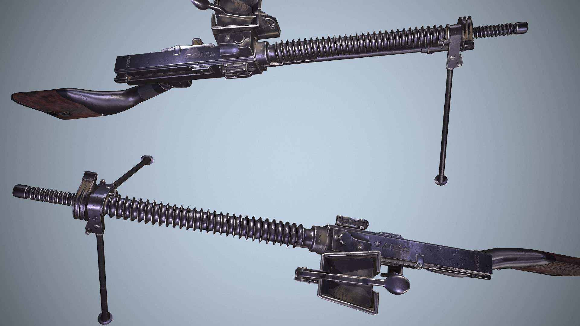 3D Type 11 Japanese Light Machine Gun Model - TurboSquid 1900188
