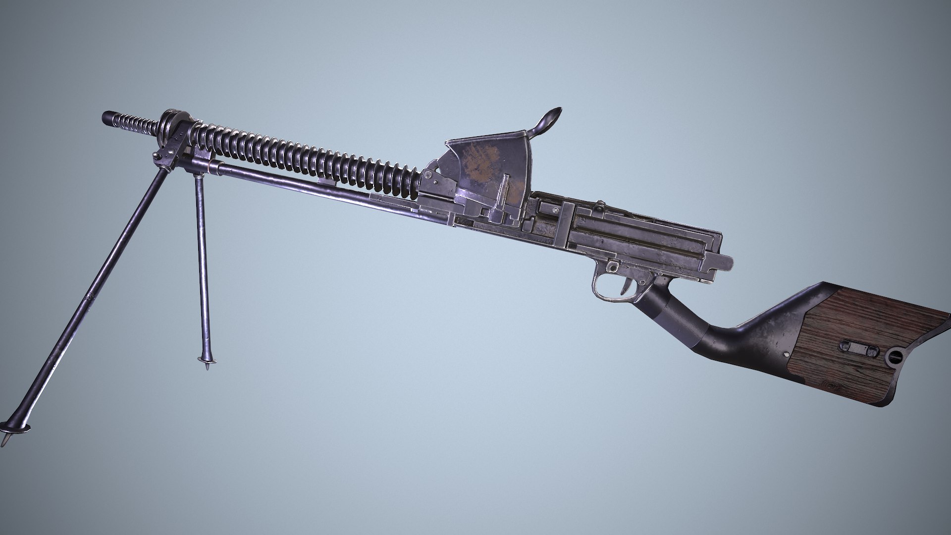 3D Type 11 Japanese Light Machine Gun Model - TurboSquid 1900188
