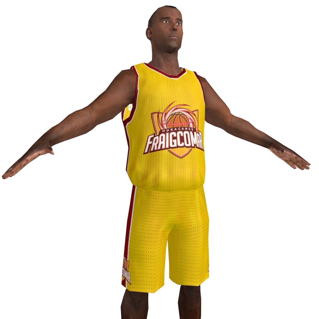 Rigged Basketball Player Ball 3d Model