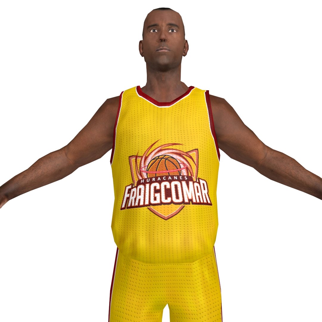 Rigged Basketball Player Ball 3d Model
