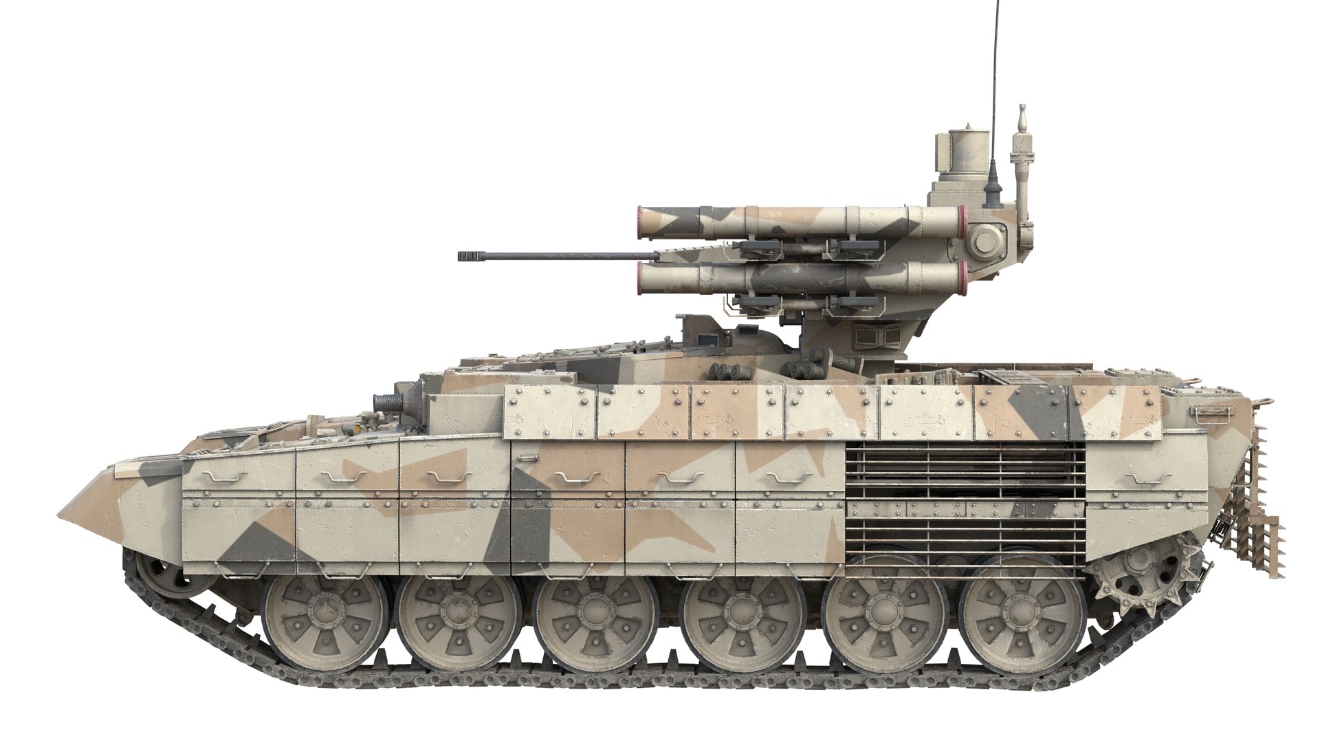 3D BMPT Terminator Tank Support Fighting Vehicle Model - TurboSquid 2342325