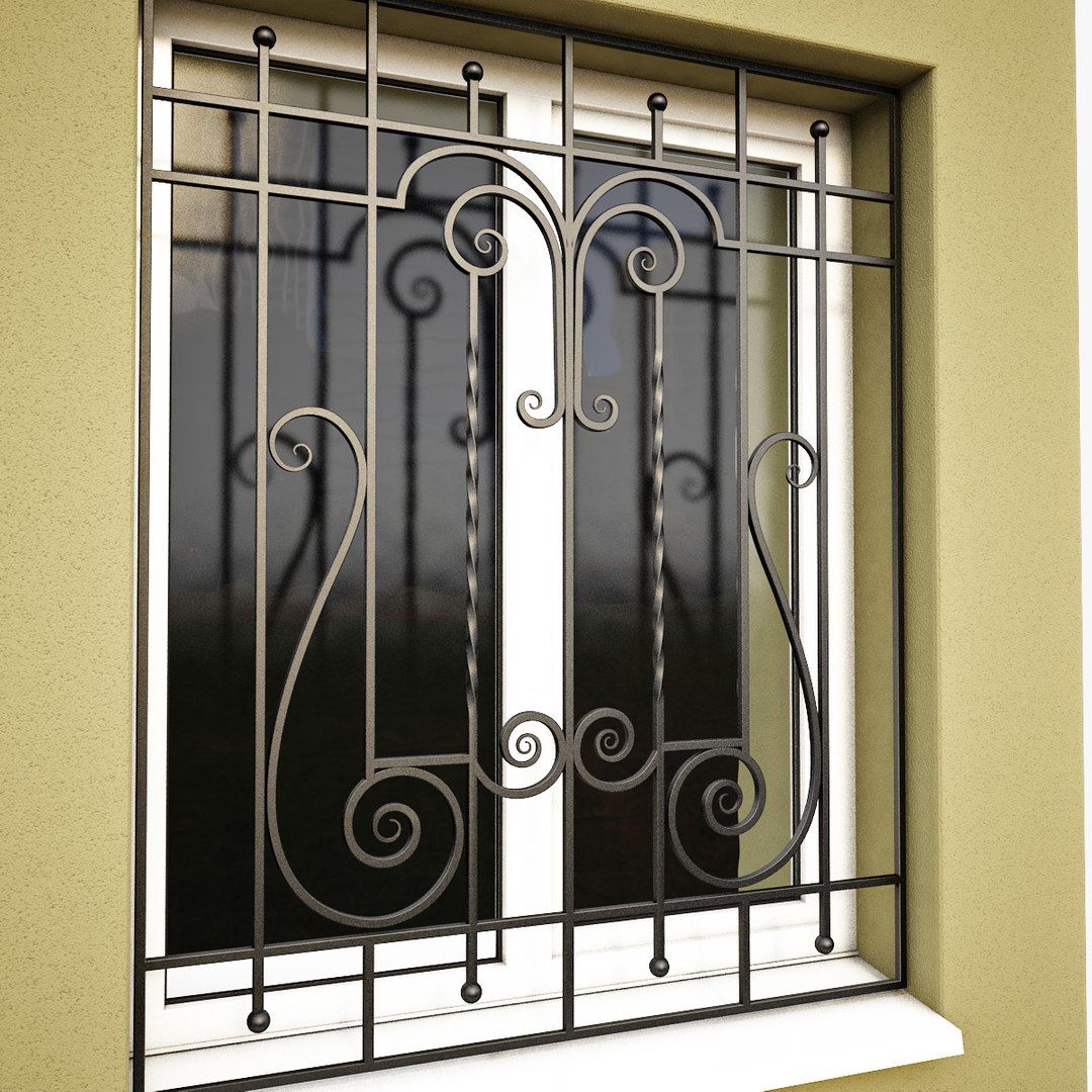 Windows Security Bars 3d Model