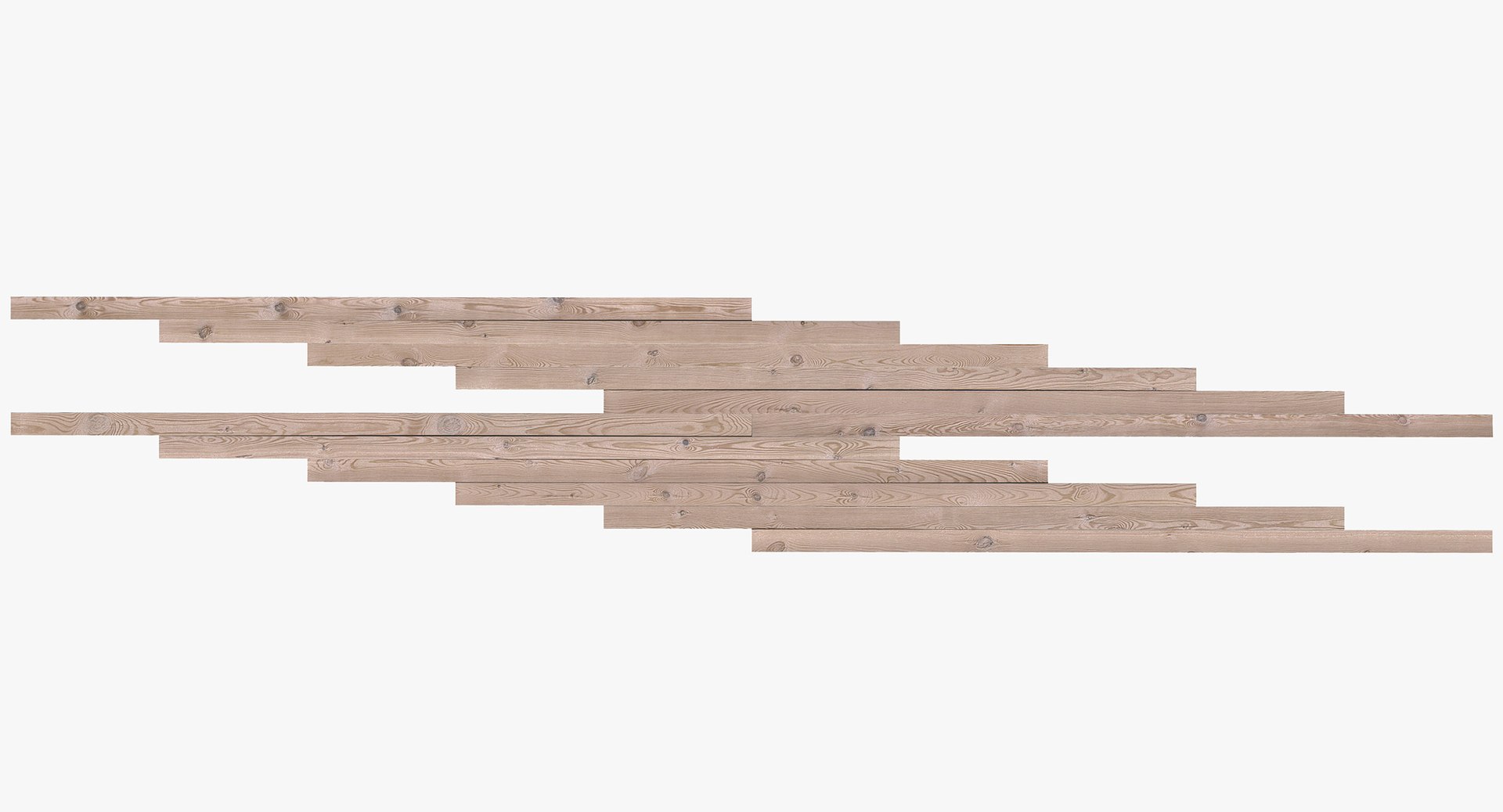 Hi-res Pine Wood Boards 3d Obj
