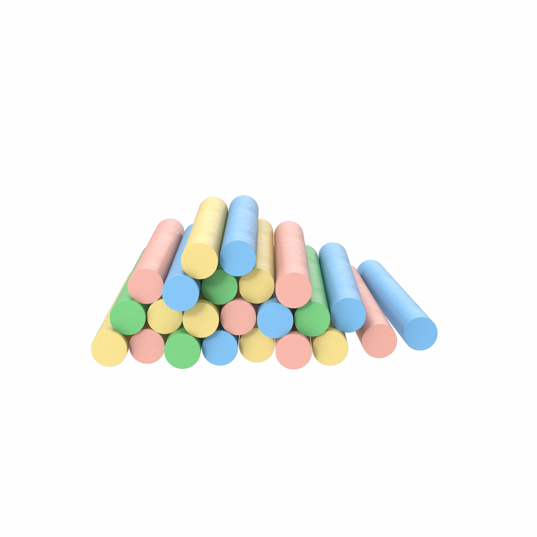 3D Colored Chalk Sticks Model - TurboSquid 2328462