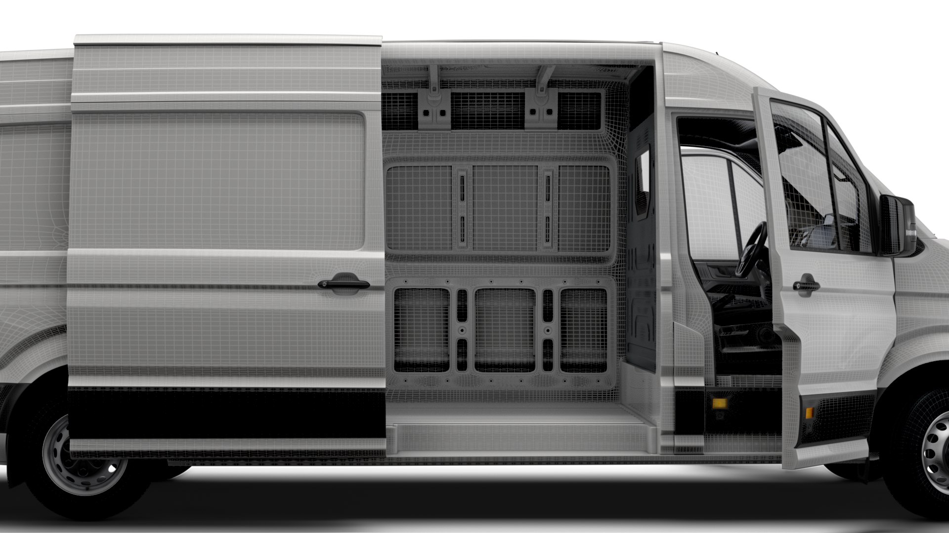 VW Crafter Panel Van L3H2 HQ Interior 2023 model - TurboSquid 2136117