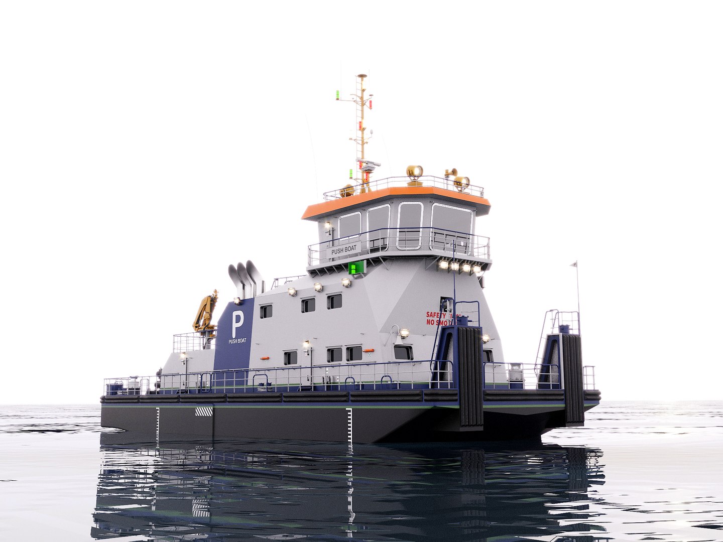 Push Boat 28m 3D Model - TurboSquid 1785815