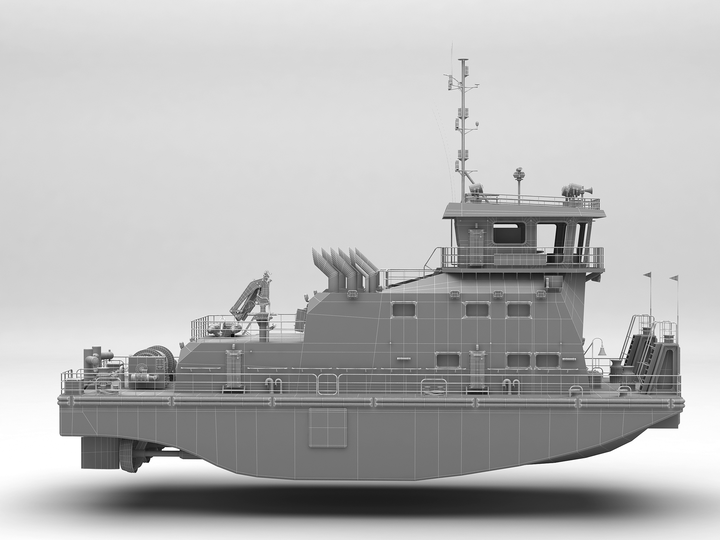 Push Boat 28m 3D model - TurboSquid 1785815