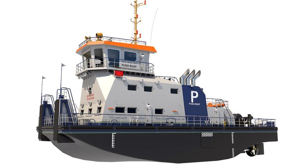 Push Boat 28m 3D model - TurboSquid 1785815