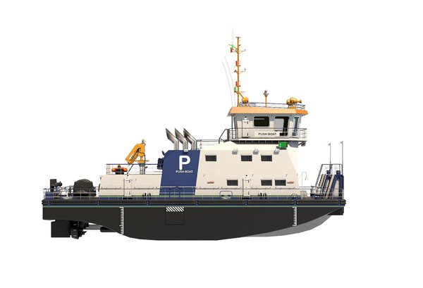 Push Boat 28m 3D model - TurboSquid 1785815