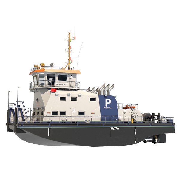 Push Boat 28m 3D model - TurboSquid 1785815