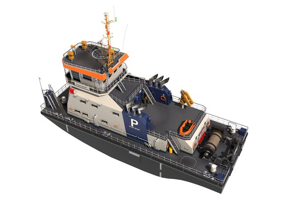 Push Boat 28m 3D model - TurboSquid 1785815