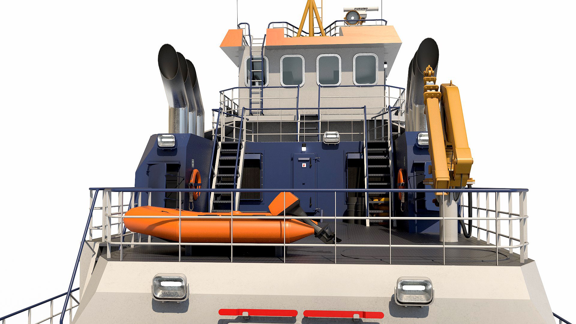 Push Boat 28m 3D Model - TurboSquid 1785815