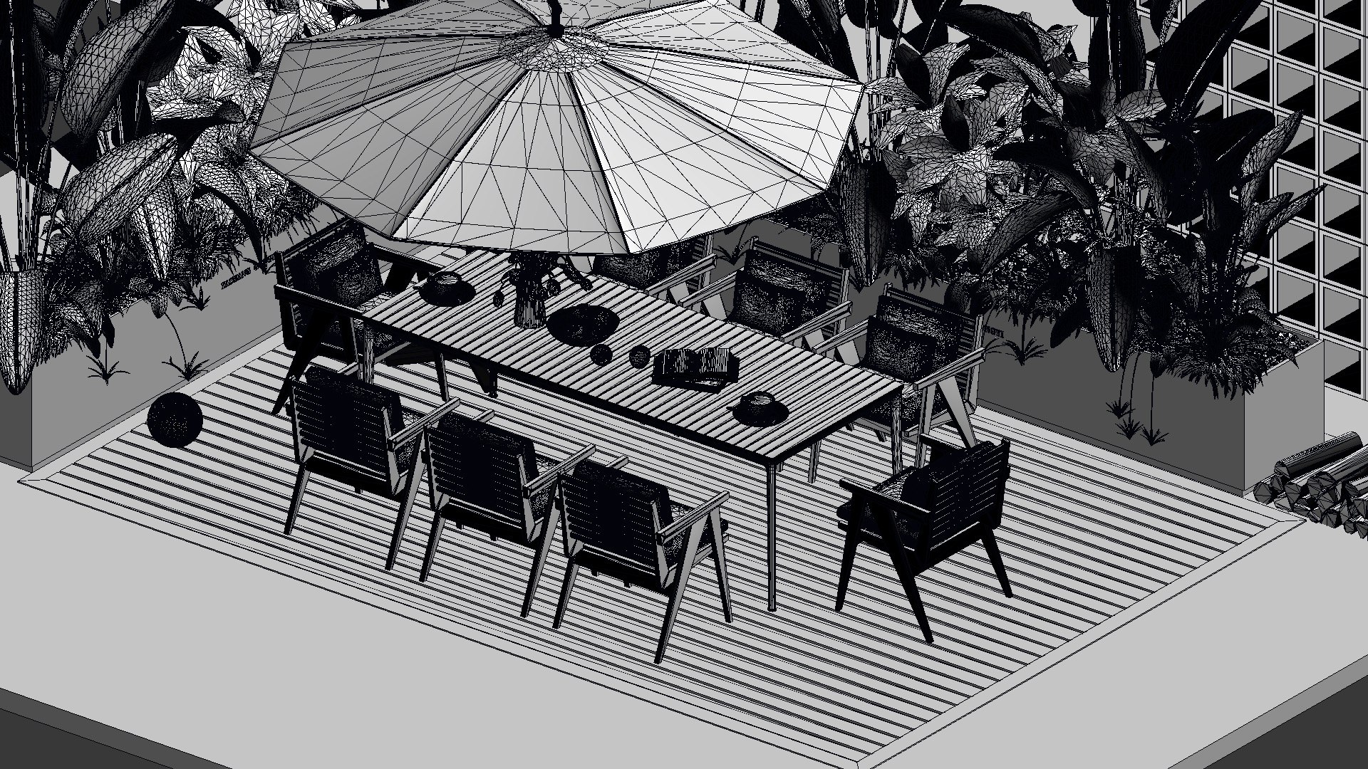 3D Outdoor Dining Table 3D Model 3D Model Model - TurboSquid 2383541