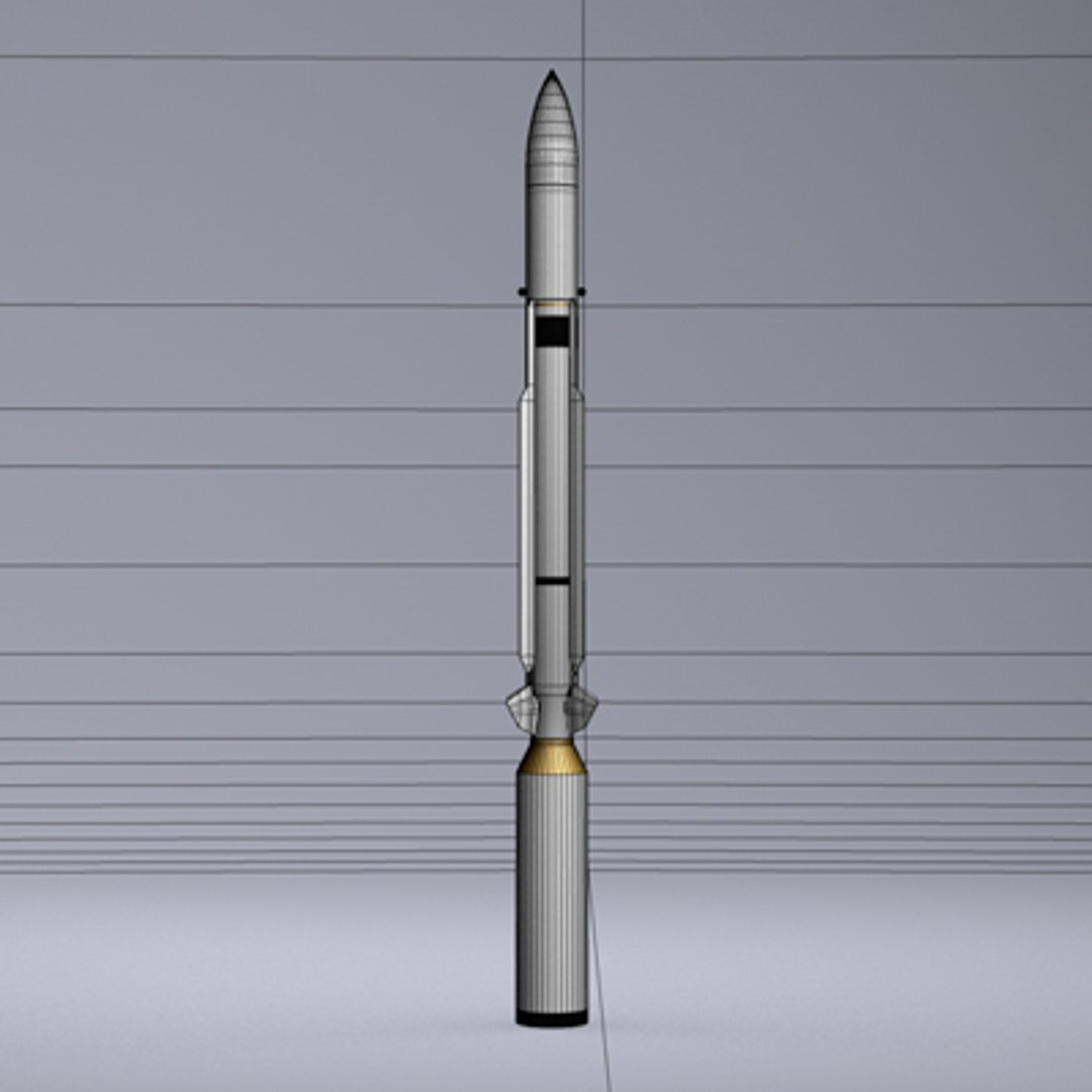 3d Model Of Block Missile Sm-2 2