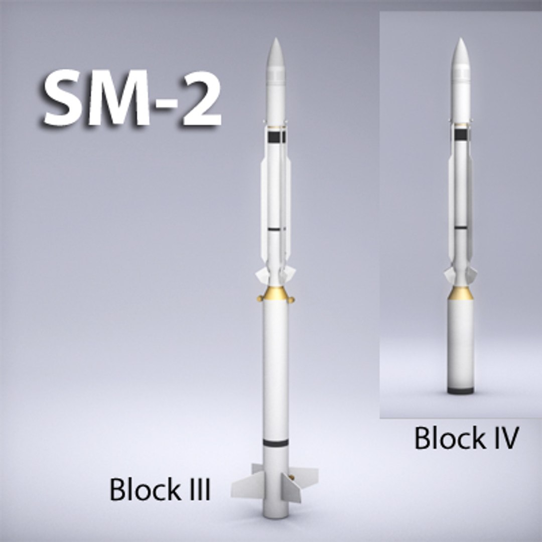 3d Model Of Block Missile Sm-2 2