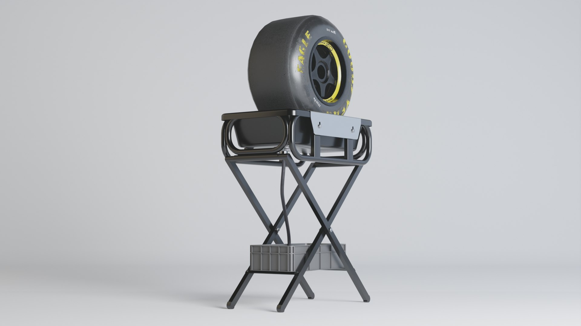 3D Racing Wheel And Tyre Cleaning Bath PBR Model - TurboSquid 1960631