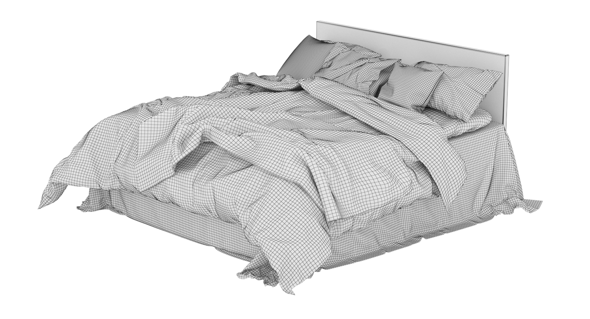 Realistic Bed Linens Crumpled 3D - TurboSquid 1409861
