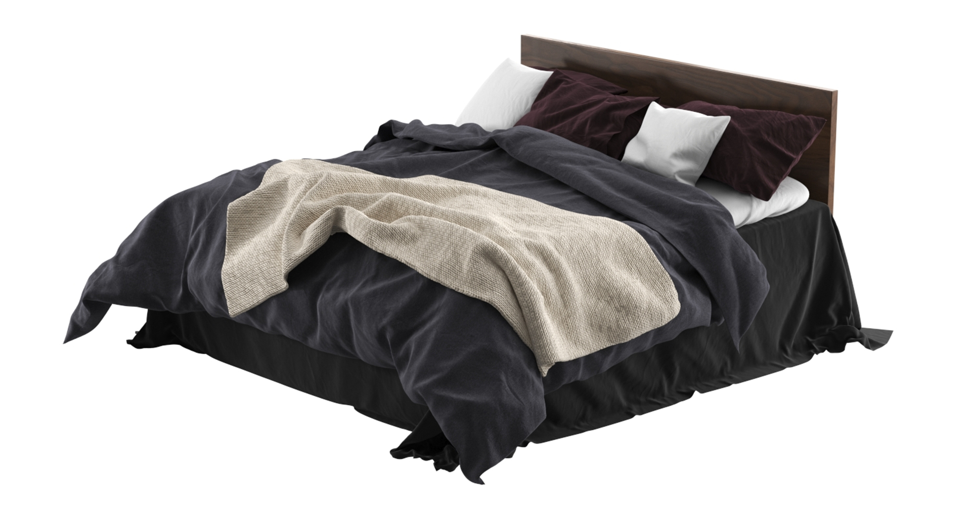 Realistic Bed Linens Crumpled 3D - TurboSquid 1409861