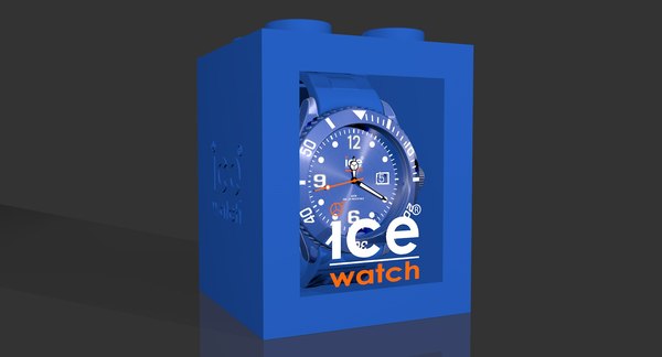 blue ice watch 3d model