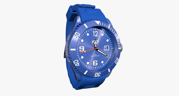 blue ice watch 3d model