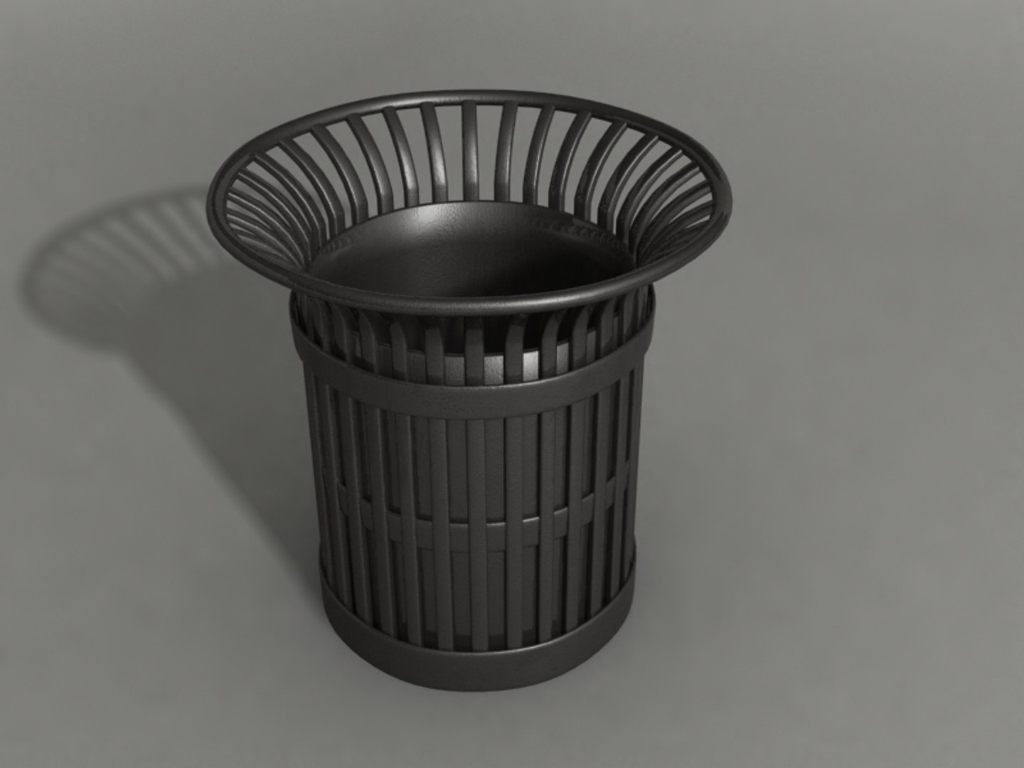 3d model of metal trash