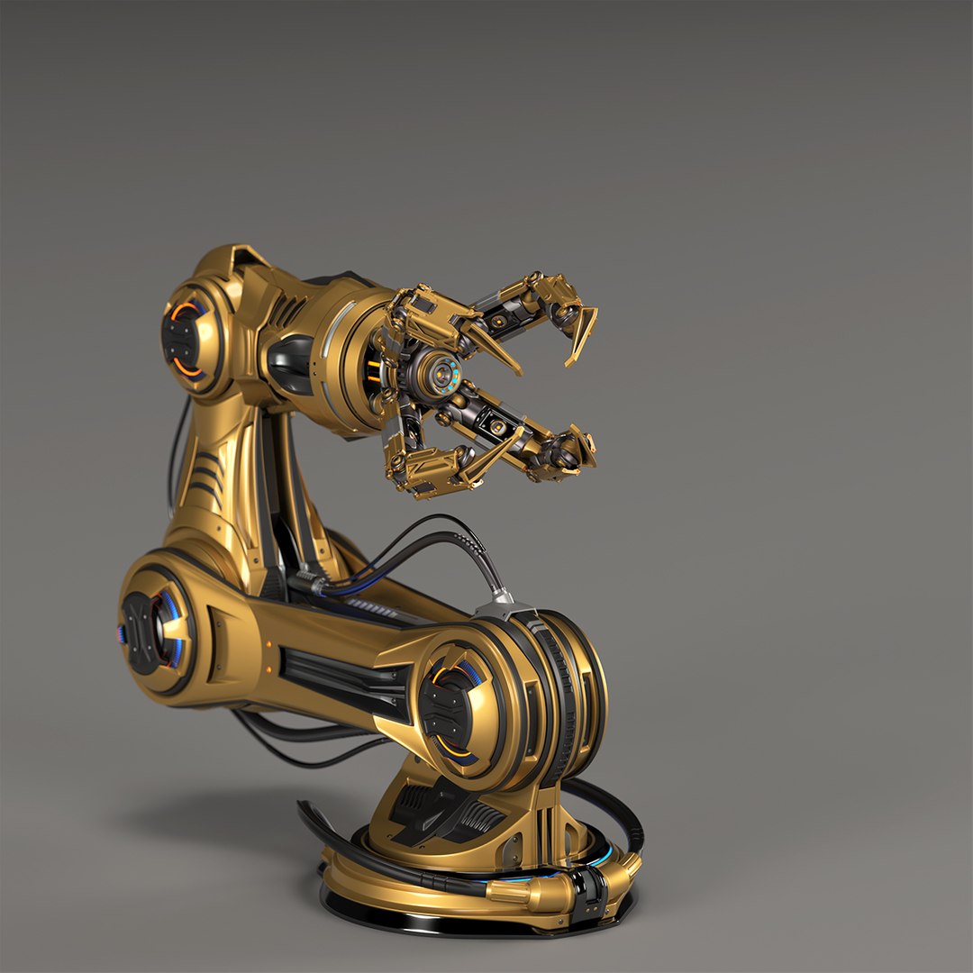 3D Model Robot Arm 6 - Rigged - TurboSquid 2340379