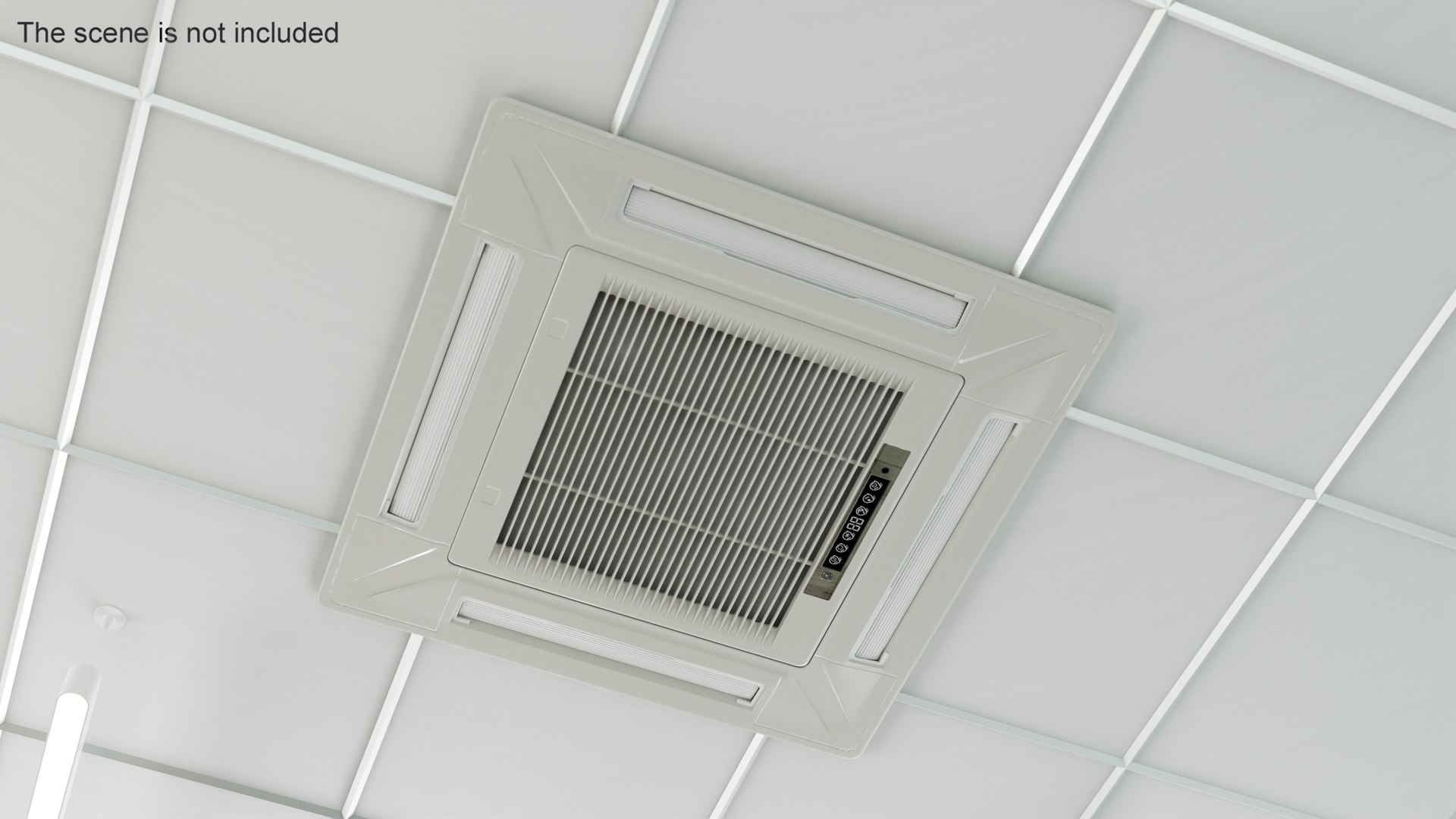 3D 4-Way Cassette Fan Coil Unit Model - TurboSquid 1964629
