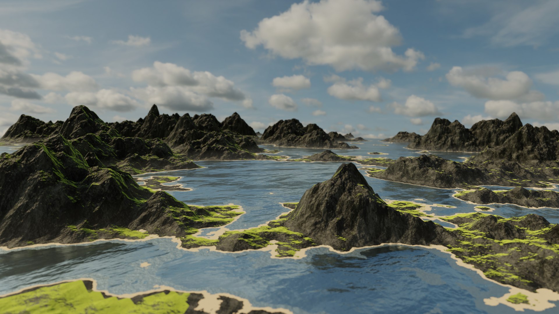 3D Procedurally Generated Landscape - TurboSquid 1575760