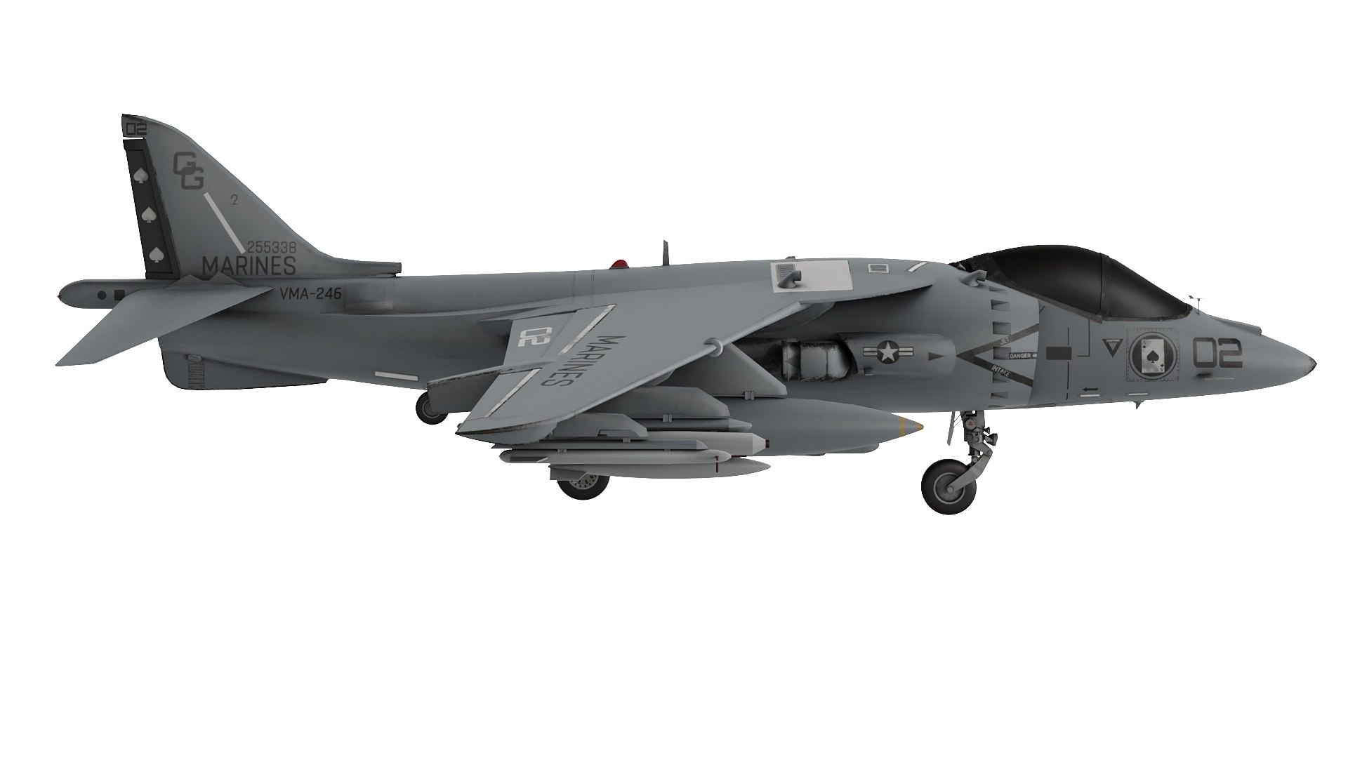 USMC AV-8B Super-Harrier II Low-poly 3D Model - TurboSquid 2380033