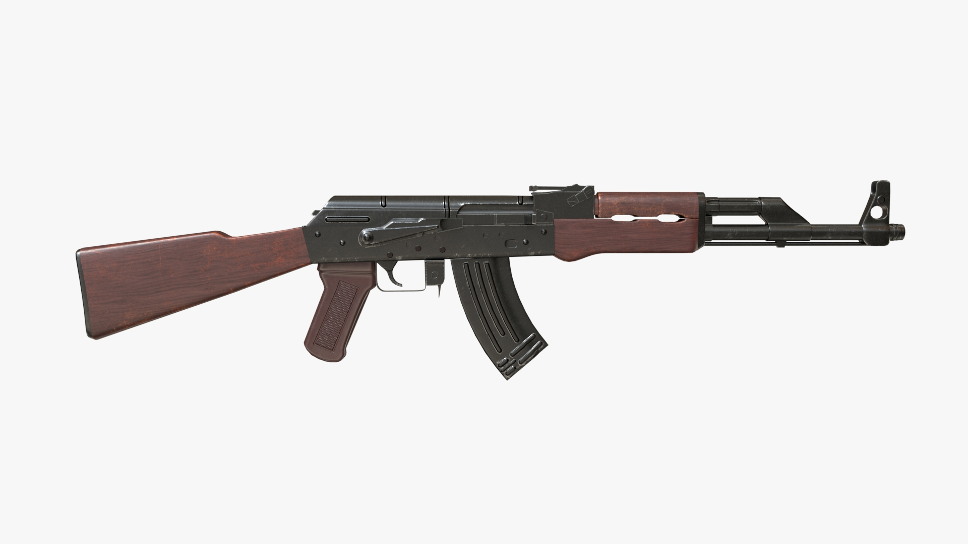 Assault Rifle AK 47 Low Poly 3D Model - TurboSquid 1924597