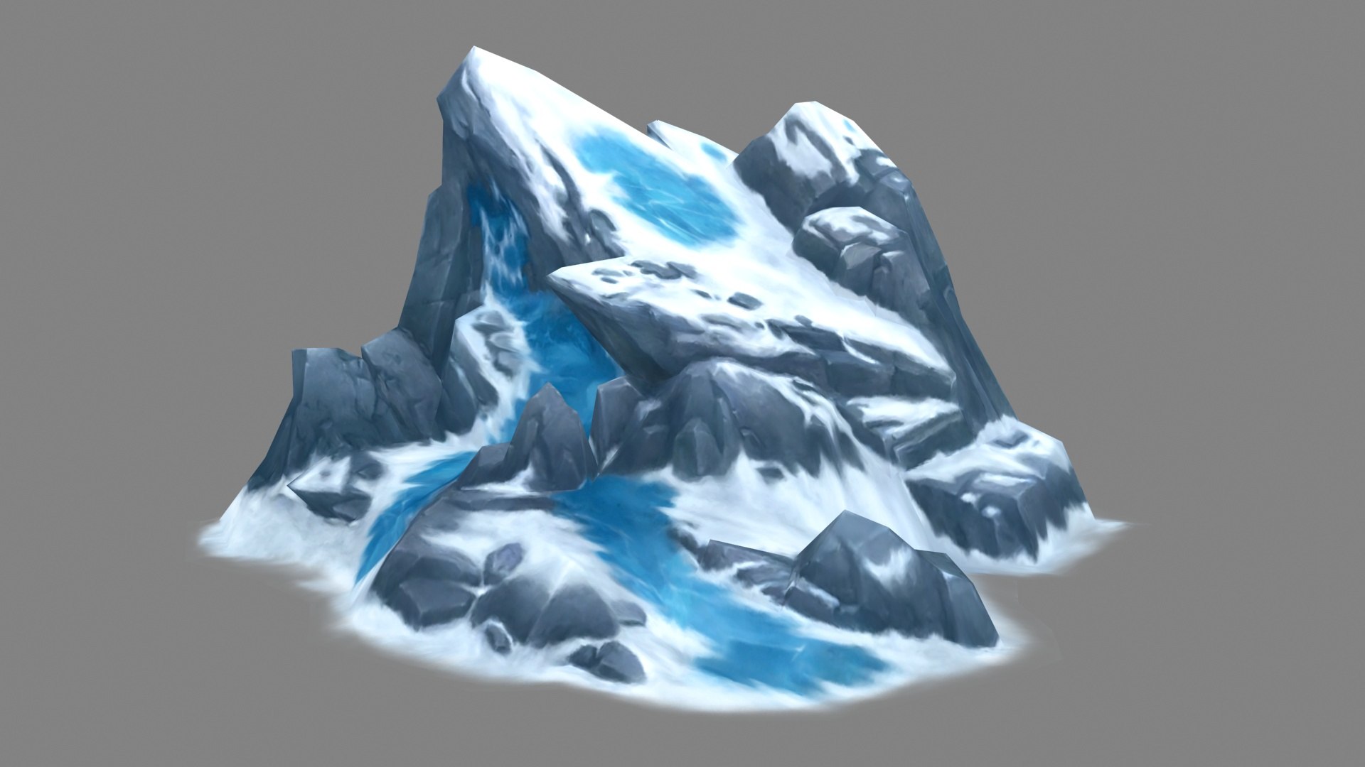 Frozen Boulders - Mountains - Snow Stones - Glaciers - Rock 3D Model ...